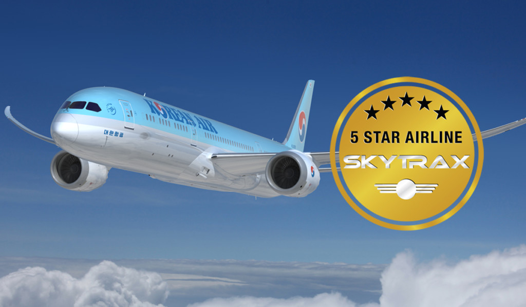 Korean Air Certified as a 5-Star Airline for the 5th consecutive year