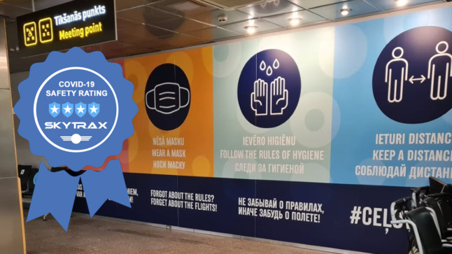 Riga Airport is certified with the 4-Star COVID-19 Airport Safety Rating